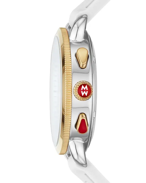 Michele Sport Sail Chronograph, 38mm - Gold/white