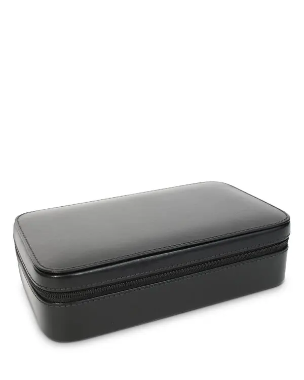 ROYCE NEW YORK Zippered Travel Jewelry Case - Black