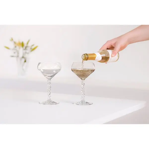 ORREFORS Carat Coupe Glass, Set Of 2 - Clear
