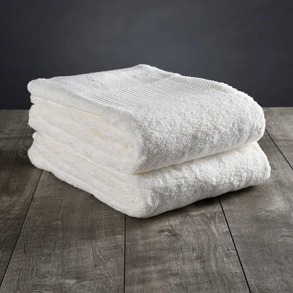 DELILAH HOME Organic Cotton Bath Towels, Set Of 2 - White