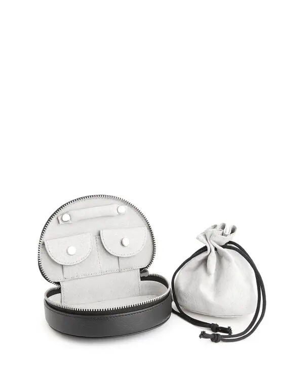 ROYCE NEW YORK Compact Leather Jewelry Case