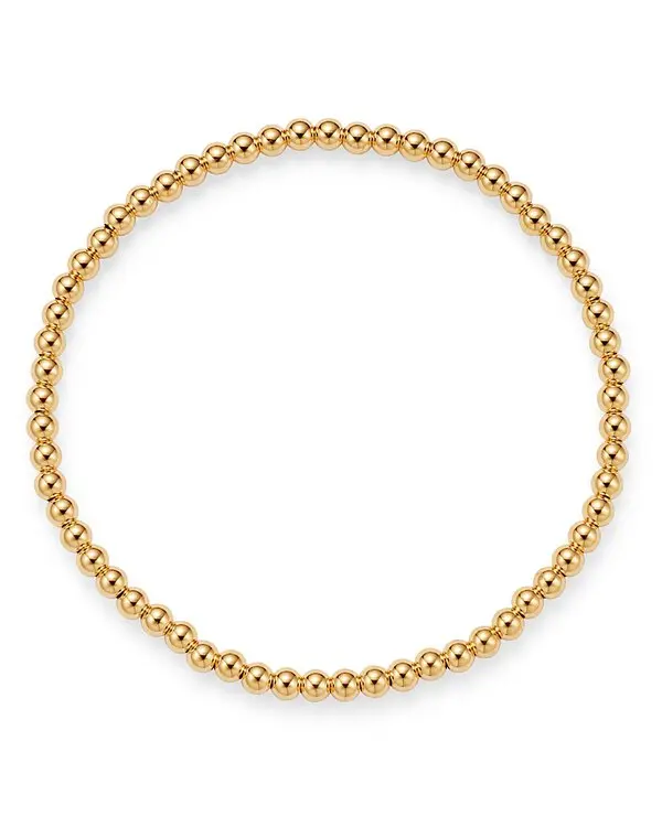 ZOE LEV 14k Yellow Beaded Stretch Bracelet - Gold