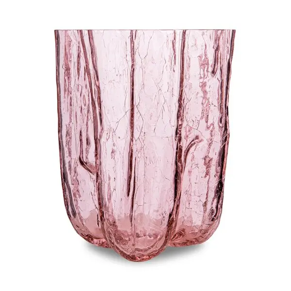 KOSTA BODA Crackle Tall Vase - Pink