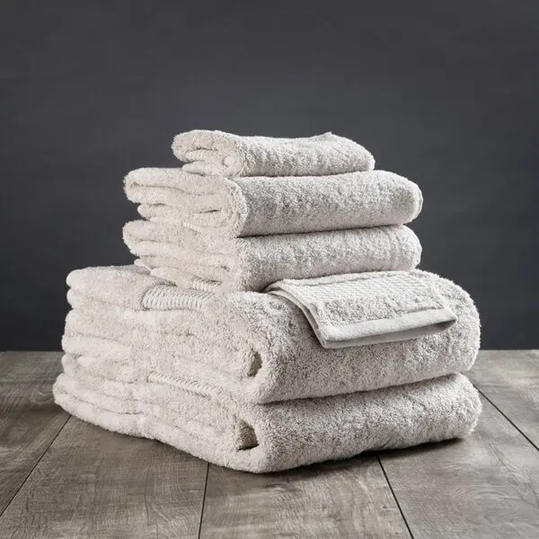 DELILAH HOME Organic Cotton Towels, Set Of 6 - Natural