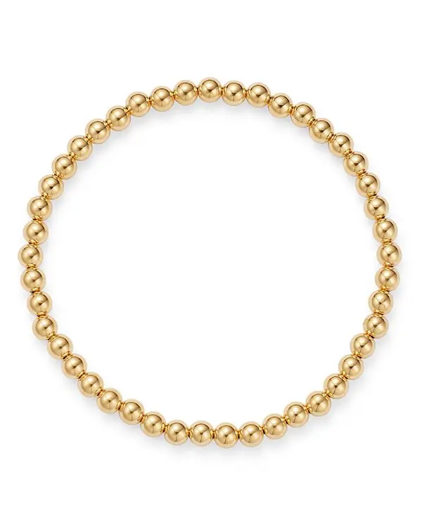 ZOE LEV 14k Yellow Beaded Stretch Bracelet - Gold