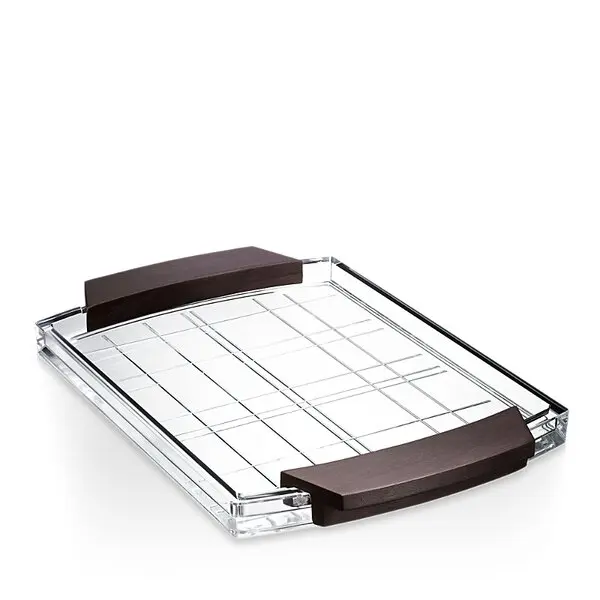 ORREFORS Street Serving Tray - Wood/clear