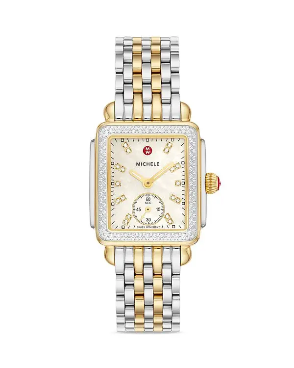 Michele Deco Mid Watch - White/two Tone