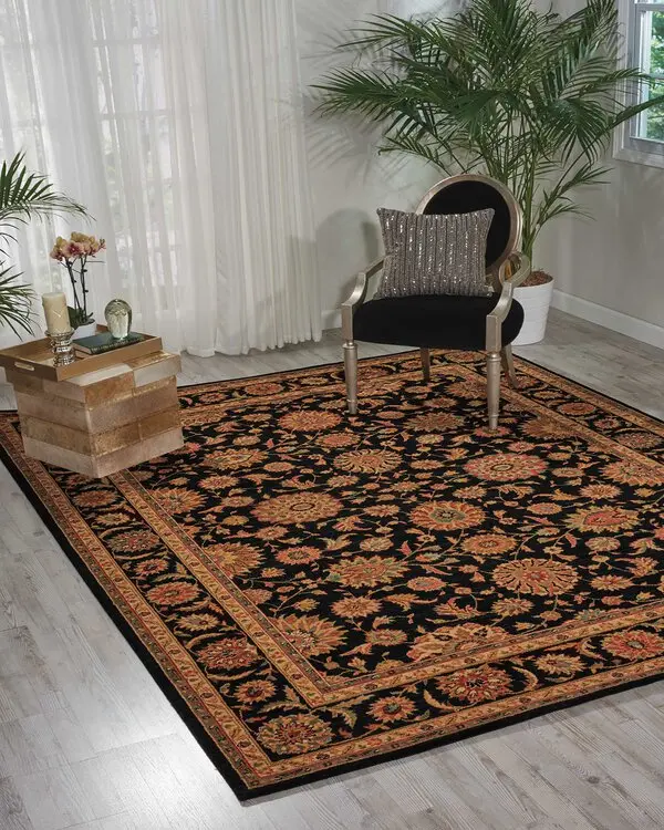 NOURISON HOME Living Treasures Li05 Area Rug, 5'6 X 8'3 - Black