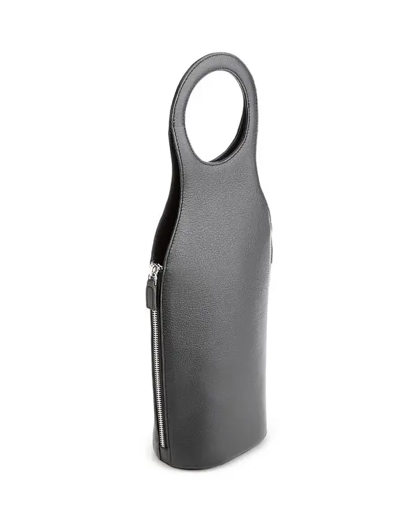 ROYCE NEW YORK Wine Champagne Leather Travel Tote - Black
