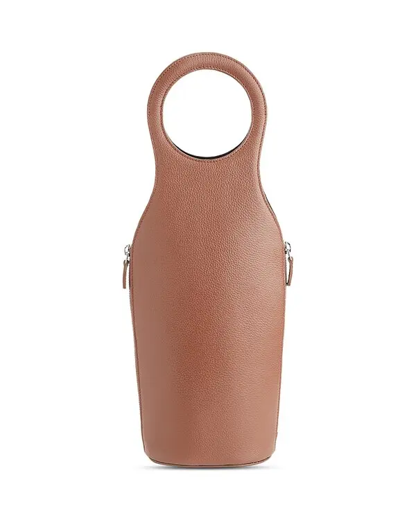 ROYCE NEW YORK Wine Champagne Leather Travel Tote - Medium Beige