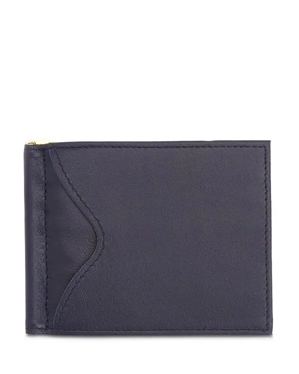 ROYCE NEW YORK Leather Rfid-blocking Money Clip Wallet - Blue