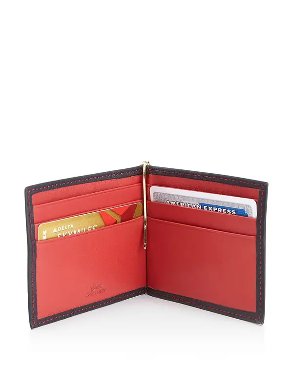 ROYCE NEW YORK Leather Rfid-blocking Money Clip Wallet - Red