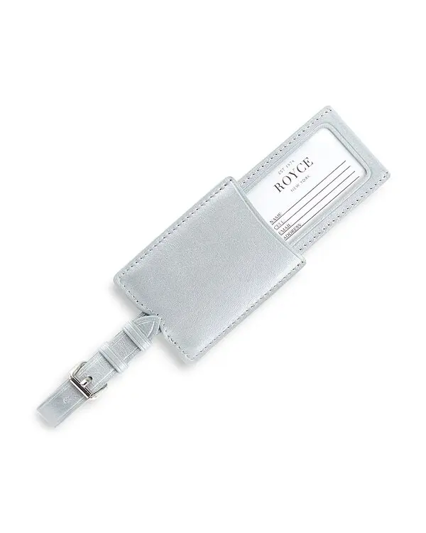 ROYCE NEW YORK Retractable Luggage Tag - Silver
