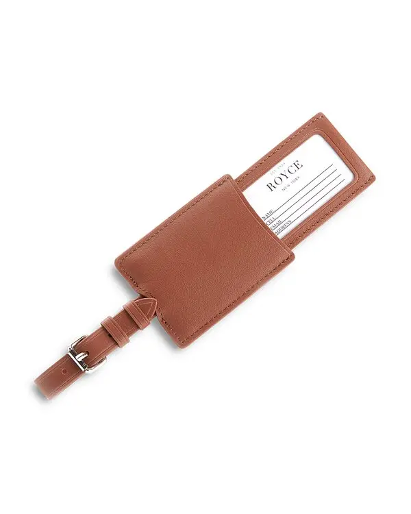 ROYCE NEW YORK Retractable Luggage Tag - Tan