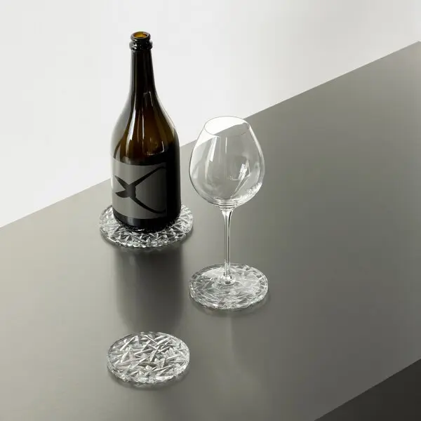 ORREFORS Carat Large Crystal Coaster