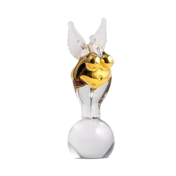 KOSTA BODA Golden Angel Glass Sculpture - Gold