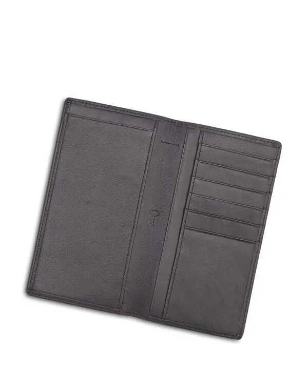 ROYCE NEW YORK Leather Rfid-blocking Checkbook Case & Secretary Wallet