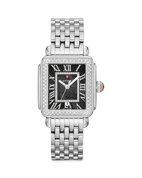 Michele Deco Madison Stainless Steel Diamond Watch, 33mm  display picture 2