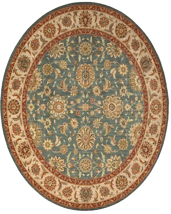 NOURISON HOME Living Treasures Li05 Round Area Rug, 5'10 Round - Aqua