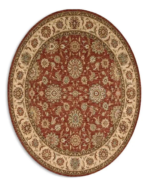 NOURISON HOME Living Treasures Li05 Round Area Rug, 5'10 Round - Rust