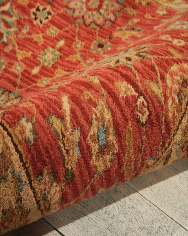 NOURISON HOME Living Treasures Li05 Round Area Rug, 5'10 Round - Rust