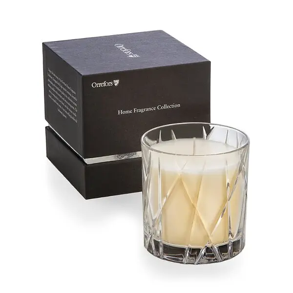 ORREFORS Home Fragrance Collection City Candle, Warm Amber & Oakmoss Scent - Clear