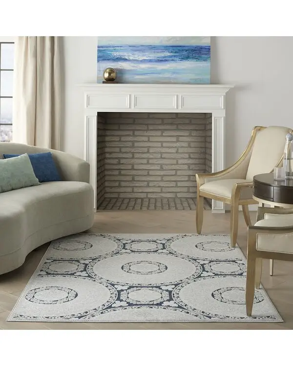 NOURISON HOME Key Largo Klg03 Area Rug, 4' X 6 - Blue