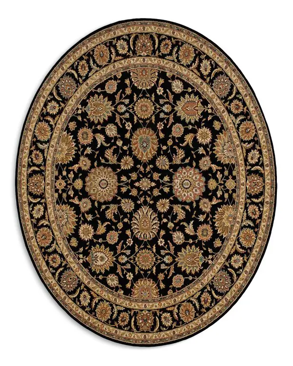 NOURISON HOME Living Treasures Li05 Round Area Rug, 7'10 Round - Black