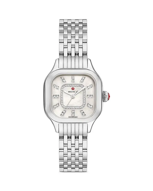 Michele Meggie Diamond Watch - Silver