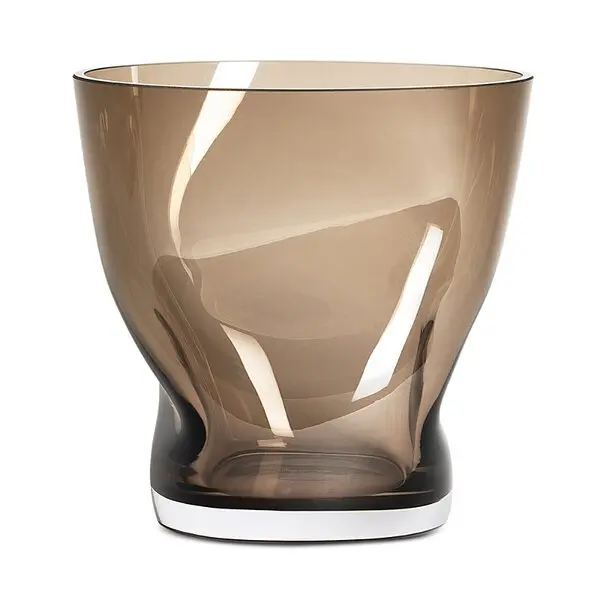 ORREFORS Squeeze Tulip Vase - Smokey Brown