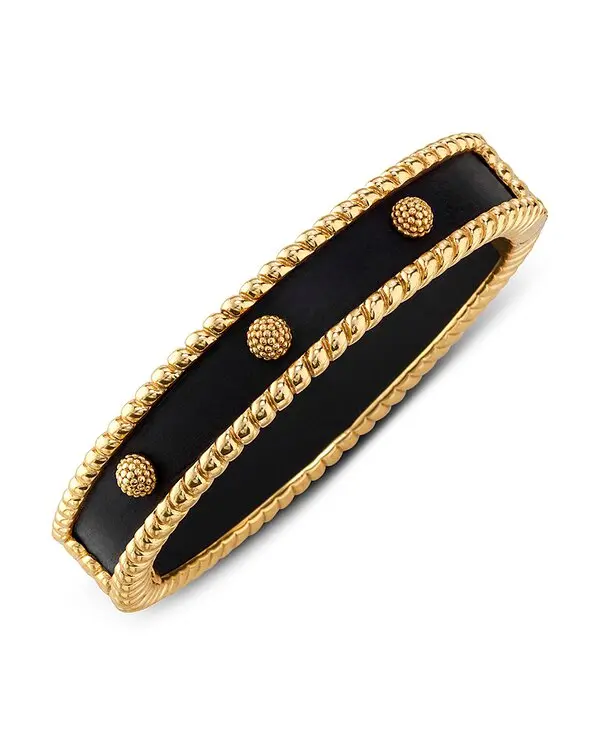 CAPUCINE DE WULF Berry Bangle Bracelet In 18k Gold Plate - Ebony