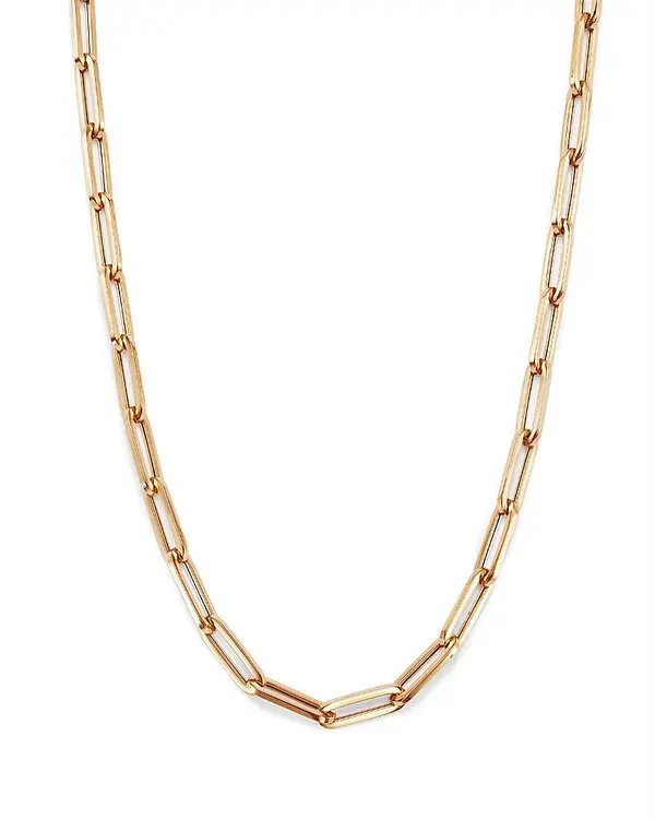 ZOE LEV 14k Yellow Paper Clip Chain Necklace - Gold
