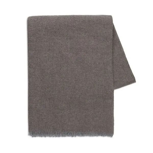 LANDS DOWNUNDER Luna Wool Blend Throw - Taupe