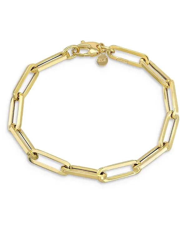ZOE LEV 14k Yellow Paper Clip Chain Bracelet - Gold