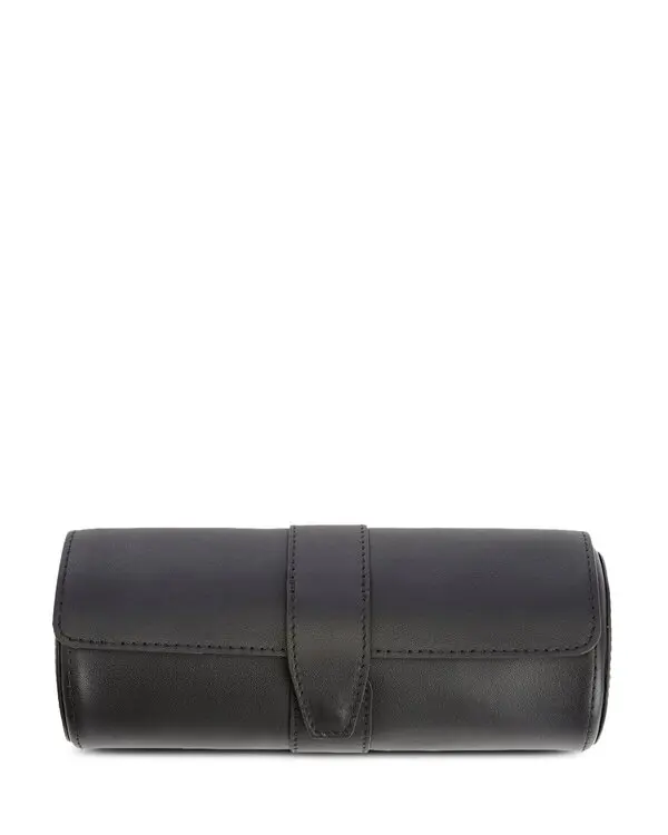 ROYCE NEW YORK Leather Watch Roll & Cufflink Storage Case