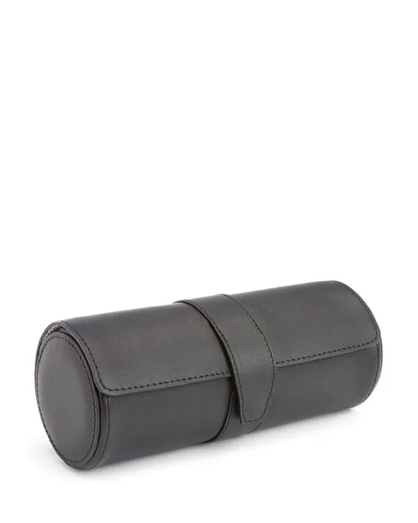 ROYCE NEW YORK Leather Watch Roll & Cufflink Storage Case