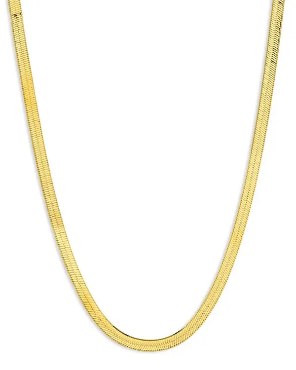 ZOE LEV 14k Yellow Herringbone Chain Necklace - Gold