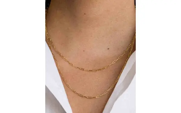 ZOE LEV 14k Yellow Open Link Chain Necklace