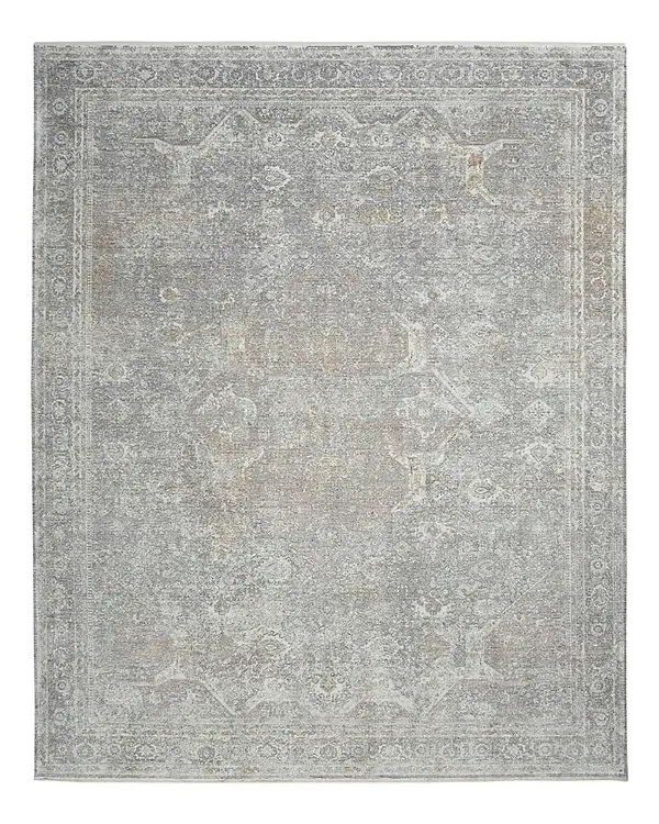 NOURISON HOME Starry Nights Stn03 Area Rug, 8' X 10 - Silver/cream