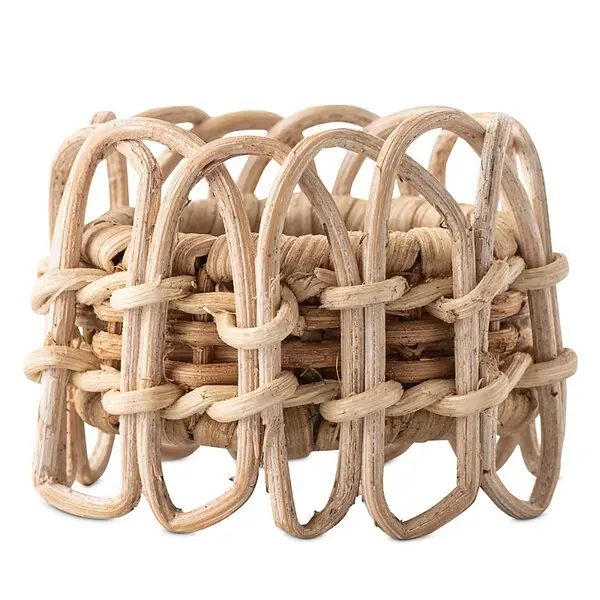 JULISKA Provence Napkin Ring - Rattan/whitewash Trim