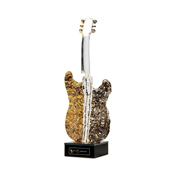 KOSTA BODA Elvis X Burning Love Limited Edition Sculpture - Gold/silver