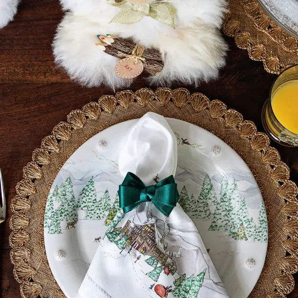 JULISKA Tuxedo Napkin Ring - Evergreen