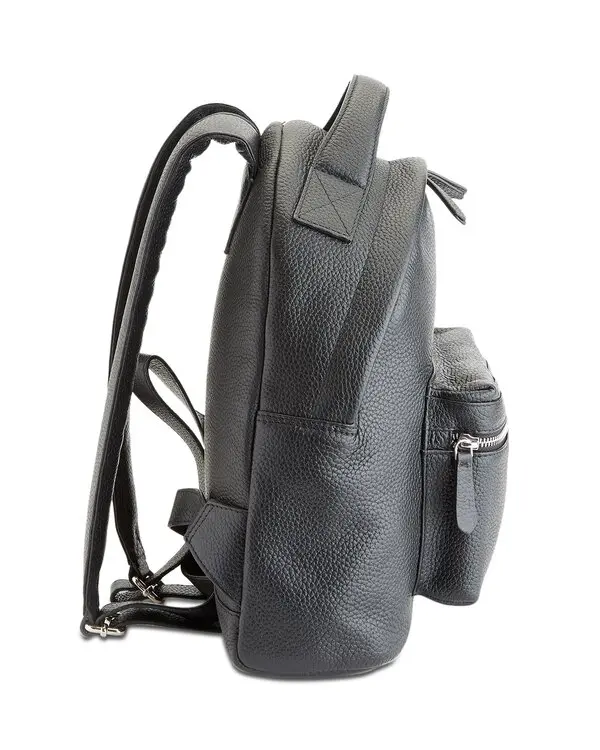 ROYCE NEW YORK Compact Leather Travel Backpack - Black