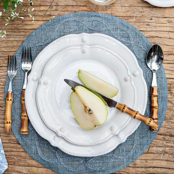 JULISKA Berry & Thread Flared Dessert/salad Plate - Whitewash