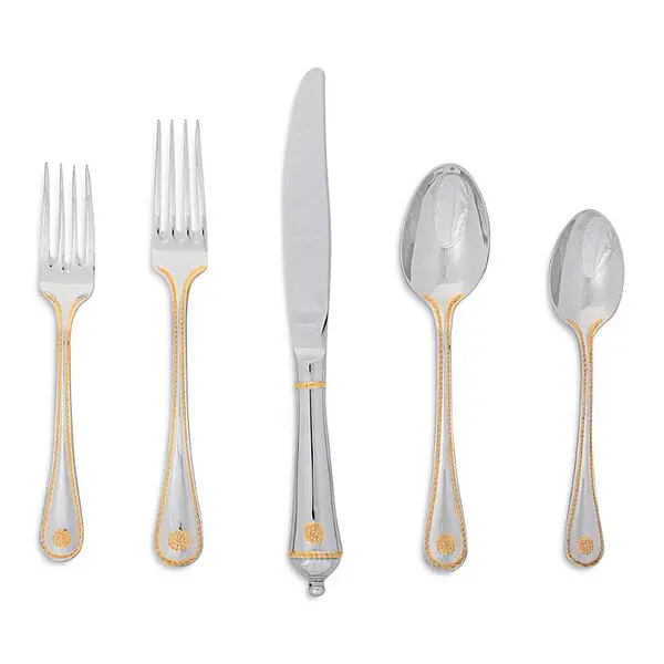 JULISKA Berry & Thread Polished With Gold 5 Piece Place Setting - Polished/g