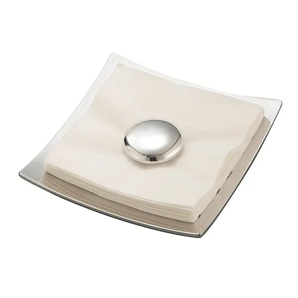 NAMBE Stone Napkin Holder - Silver