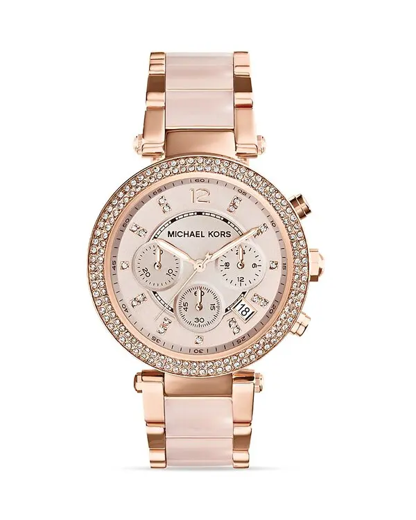 Michael Kors Parker Glitz Watch 39mm - Rose/pink