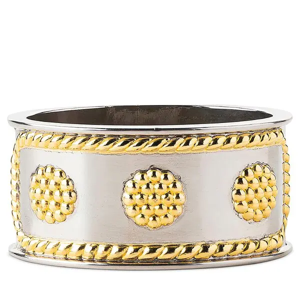 JULISKA Berry & Thread Silver/gold Tone Napkin Ring - Bright Sat