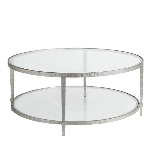 ARTISTICA Claret Round Cocktail Table - Silver