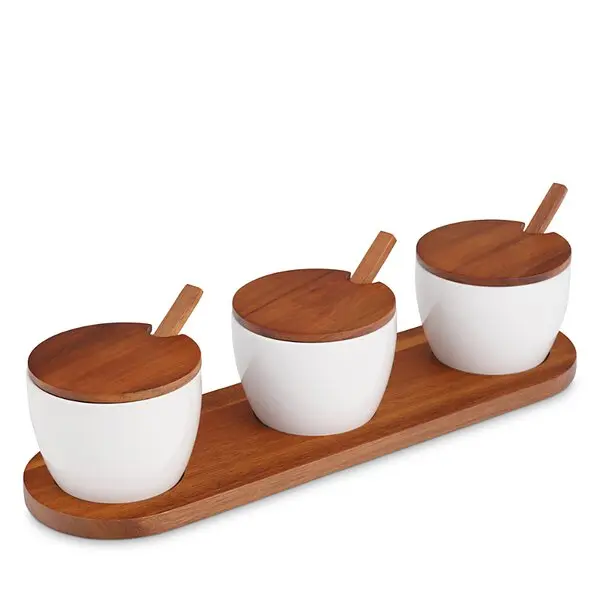 NAMBE Duets Triple Condiment Server - White